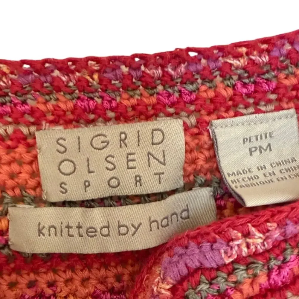 Sigrid Olsen | Sweaters | Sigrid Olsen Rainbow Multicolor Hand Knit ...